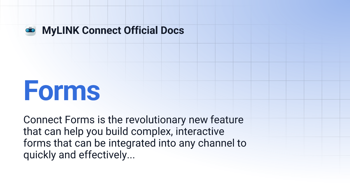 Forms | MyLINK Connect Official Docs